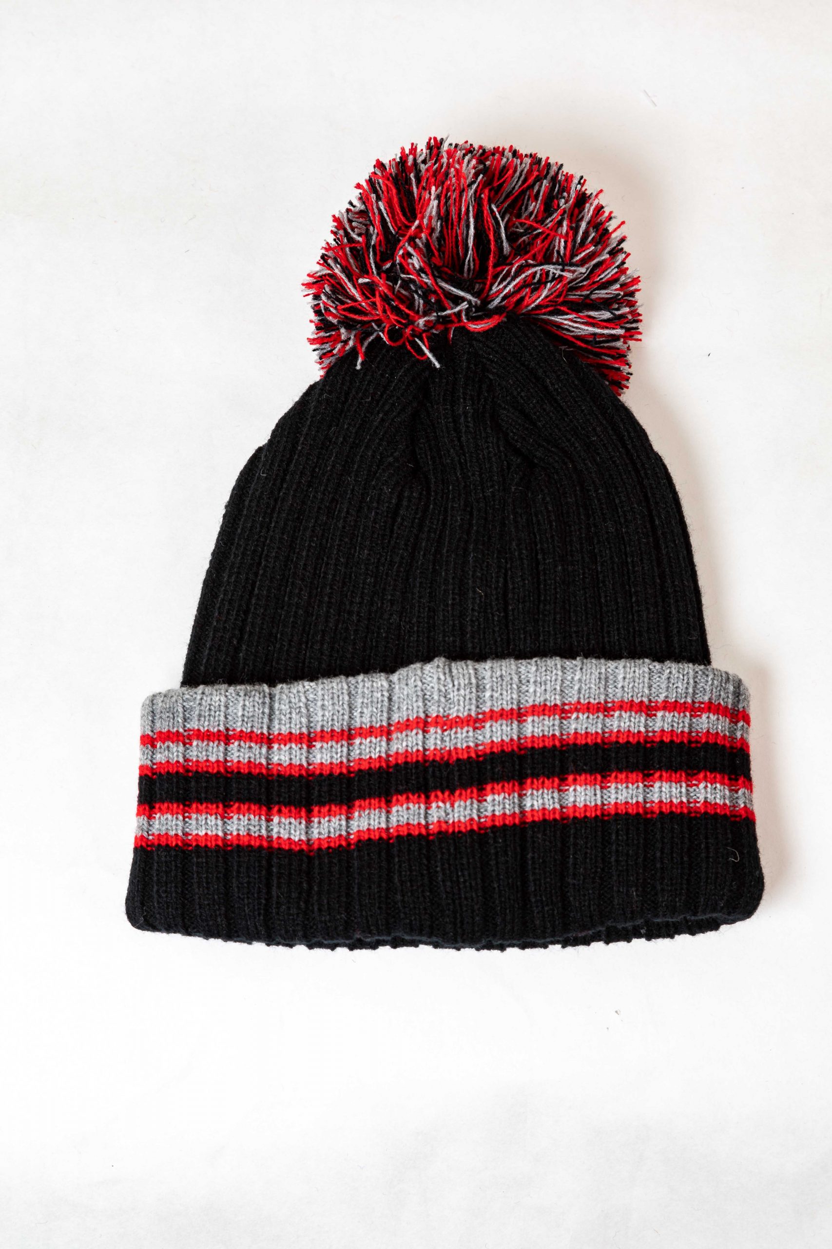 Black Canada Tuque w/ Red & Grey Stripe and Patch – Flag Matrix