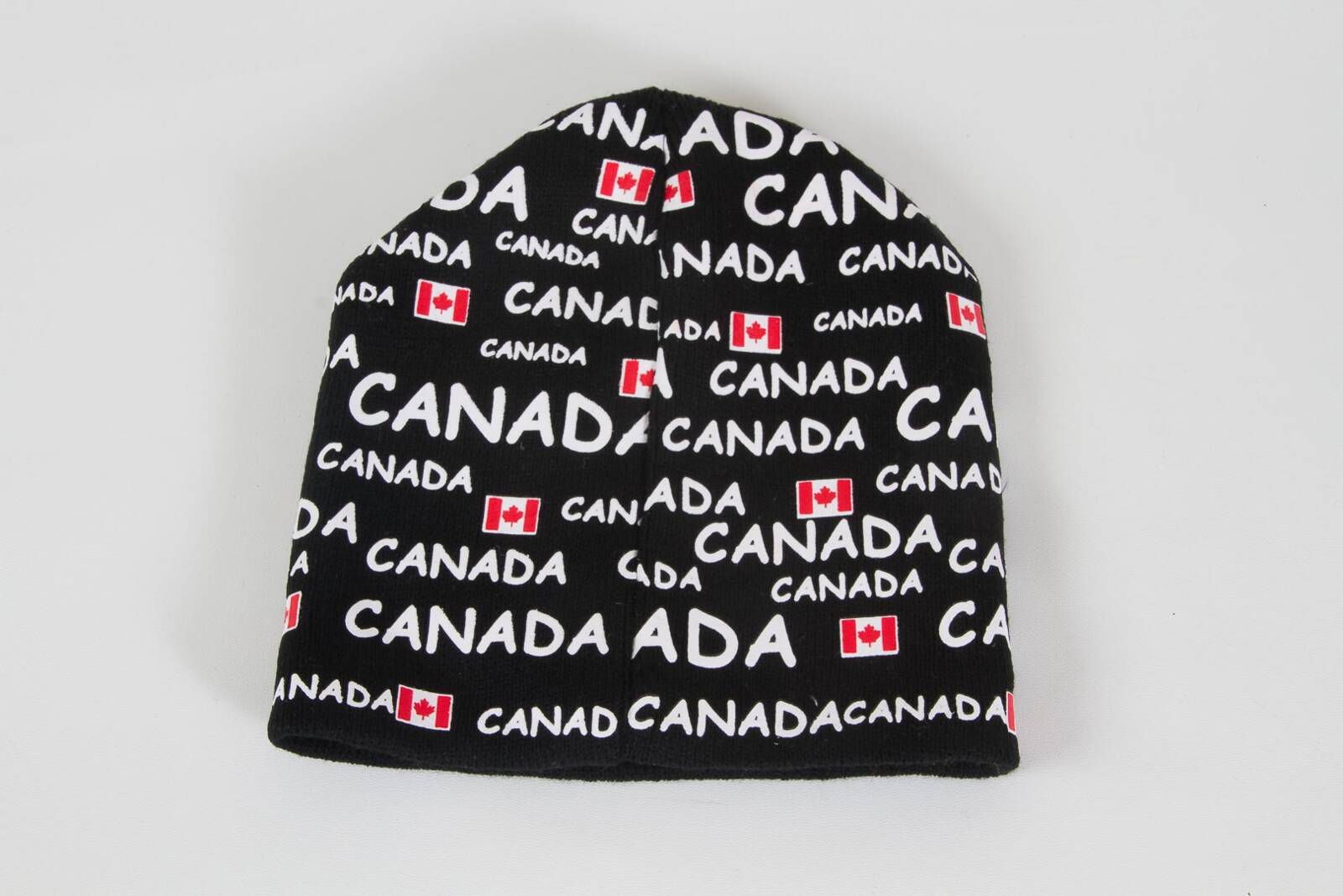 Canada Black Printed Tuque - Flag Matrix