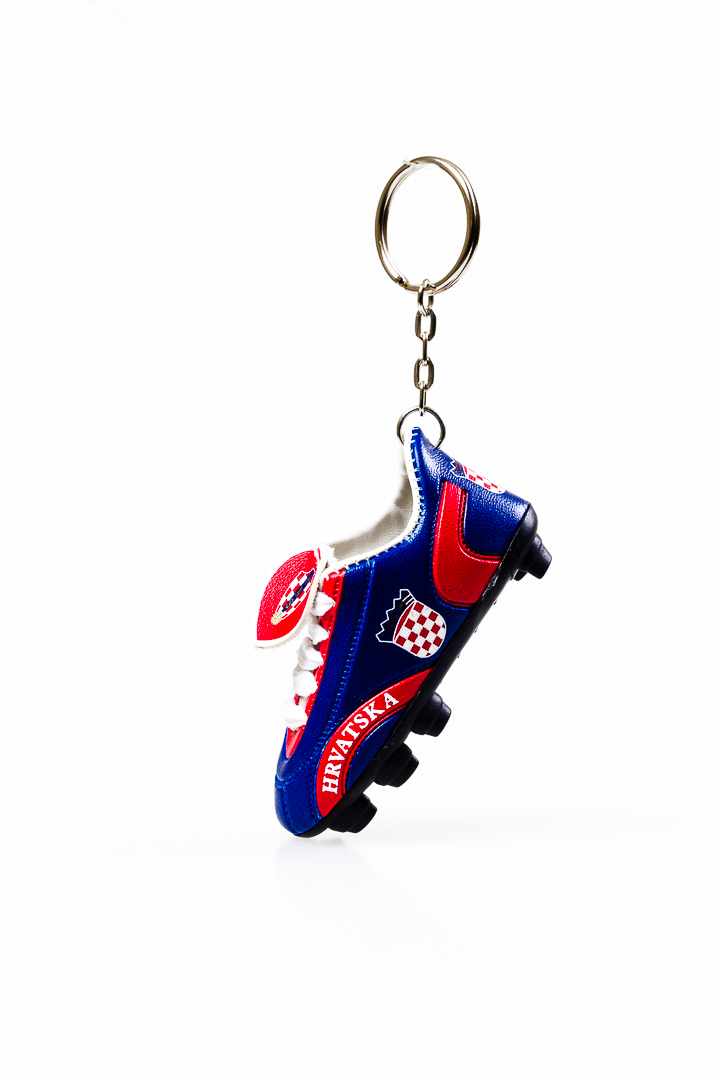 Croatia w/Crown Soccer Shoe Keychain - Flag Matrix