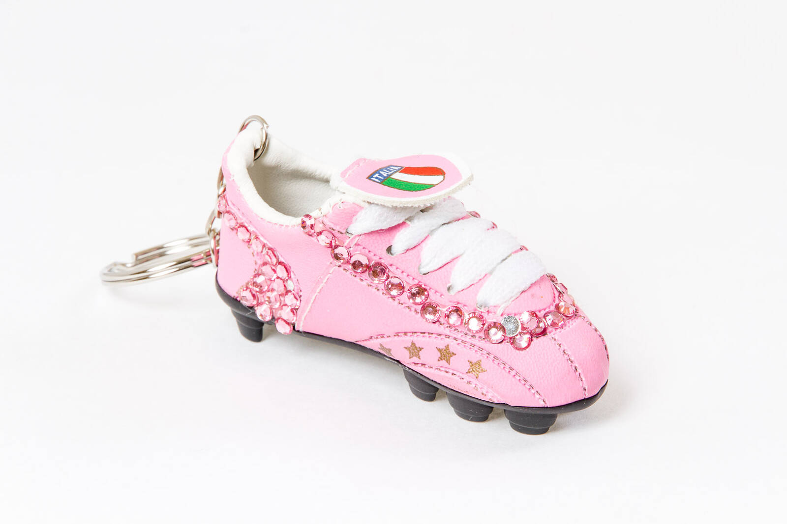 Italy (Pink) Soccer Shoe Keychain - Flag Matrix