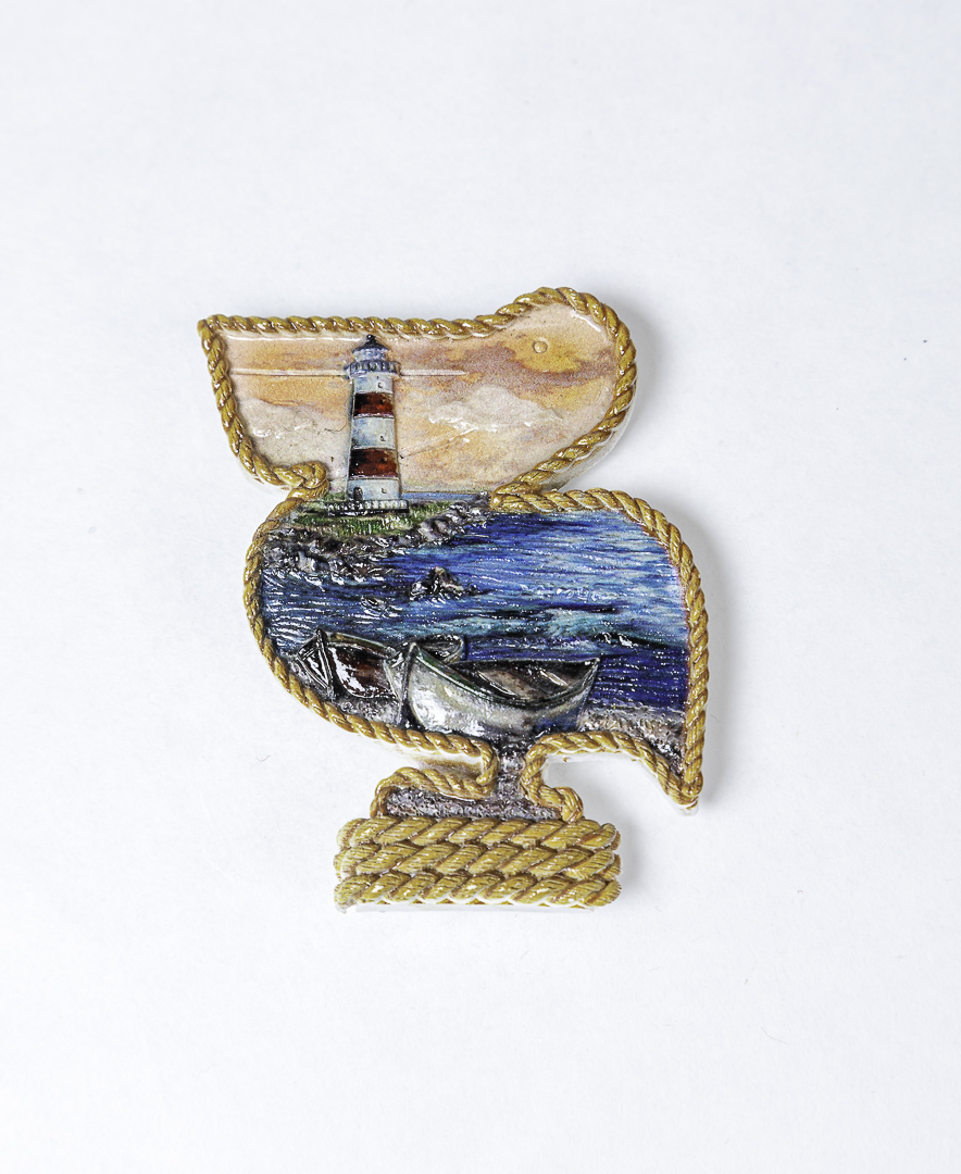 Coastal Lighthouse Scene Magnet - Flag Matrix