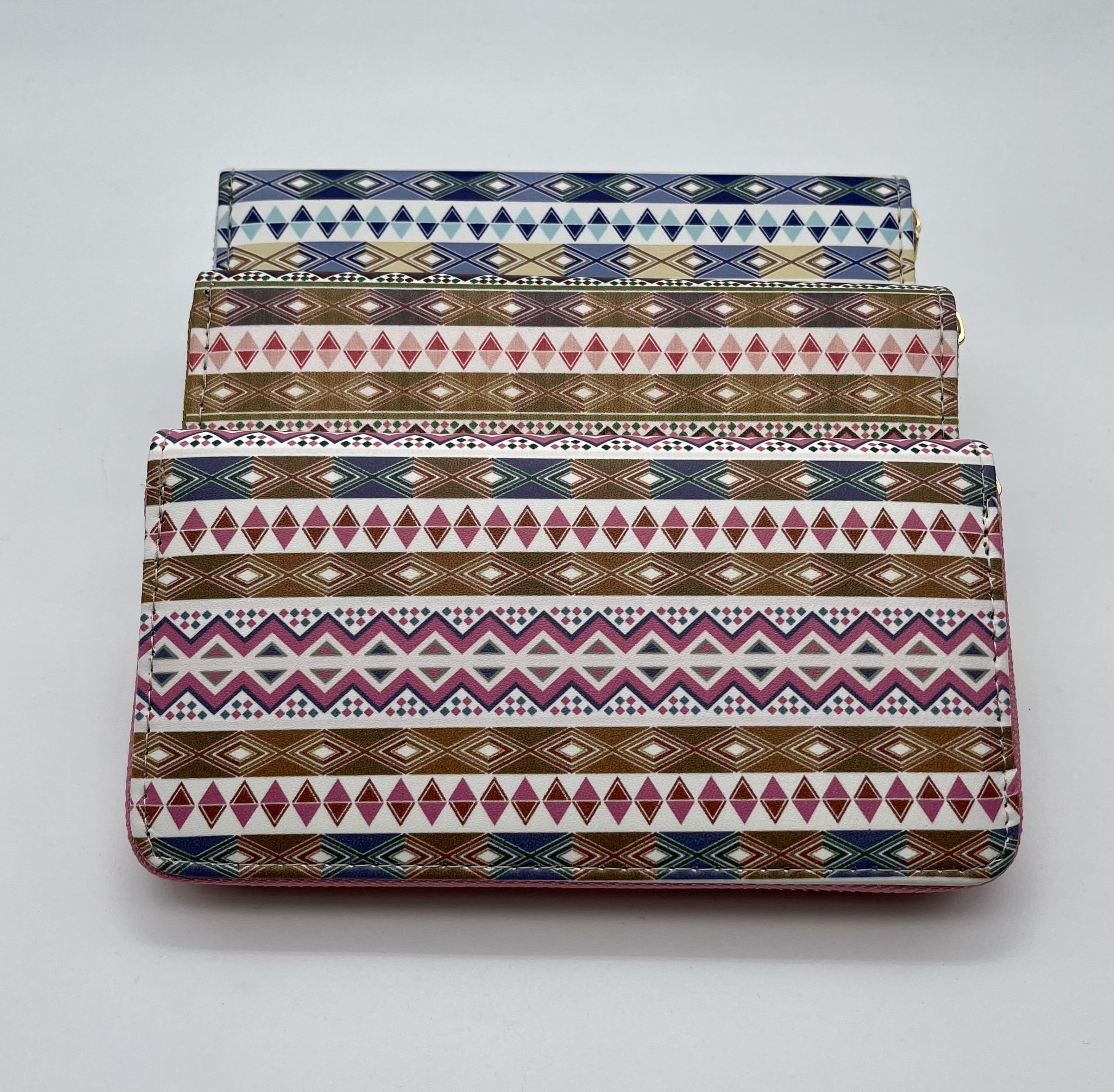 Zipper Wallet Native Design- Multi Col – Flag Matrix