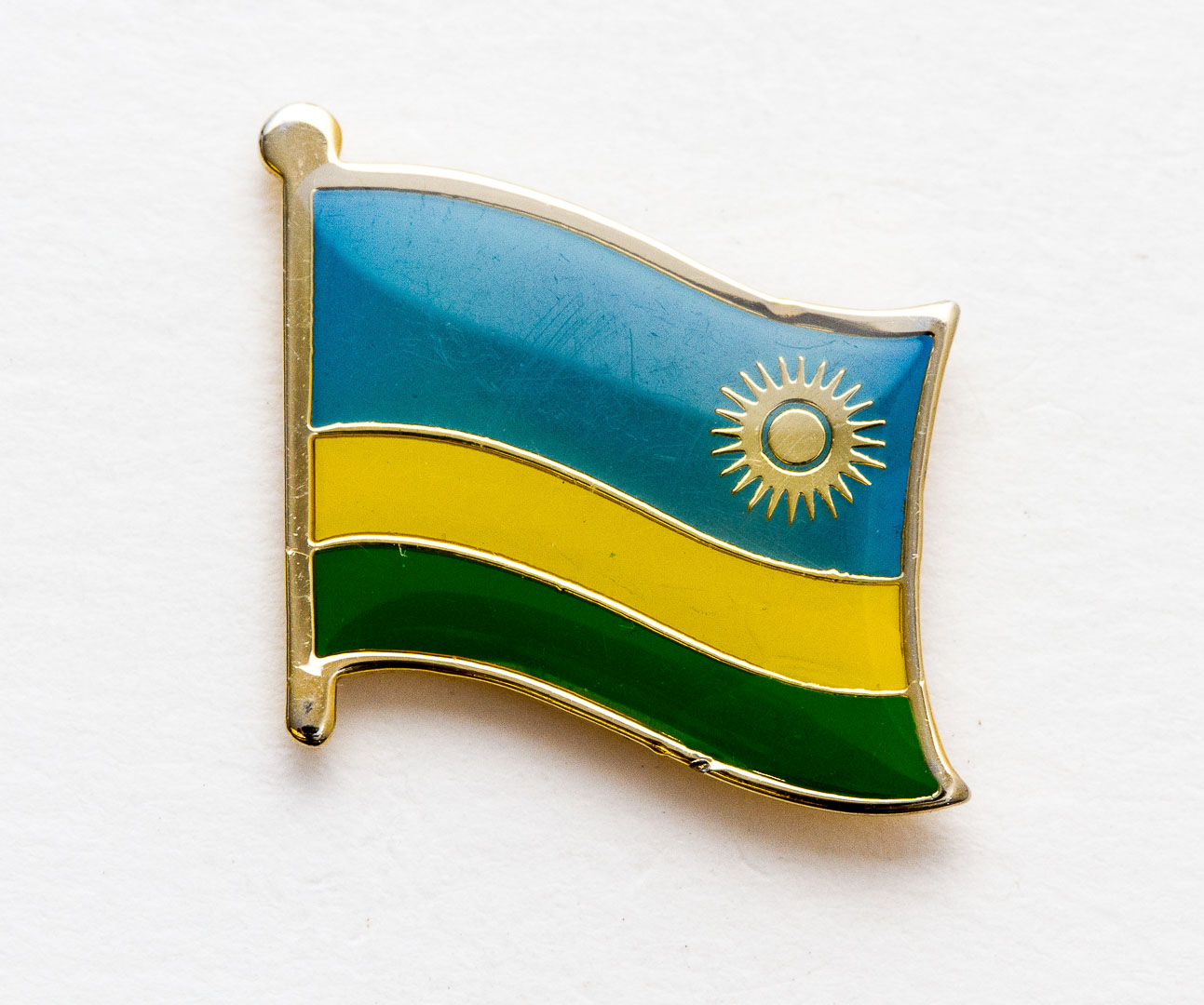 Rwanda Lapel Pin - Flag Matrix