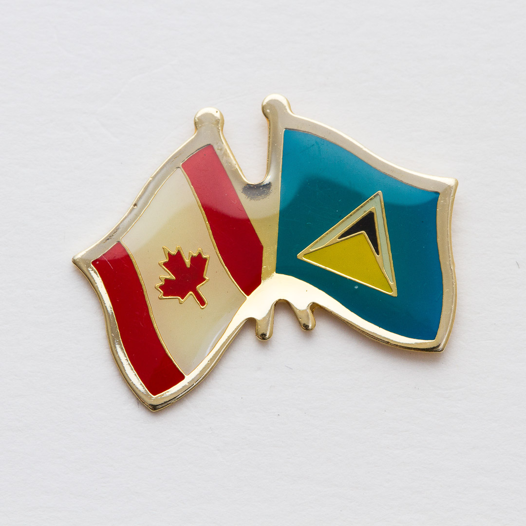 St. Lucia Friendship Pin – Flag Matrix