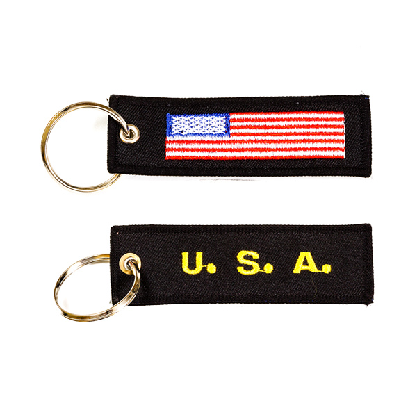 United States Embroidered Keychain – Flag Matrix