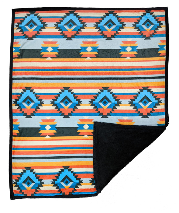 Geometric Pattern Throw - Multi - Flag Matrix