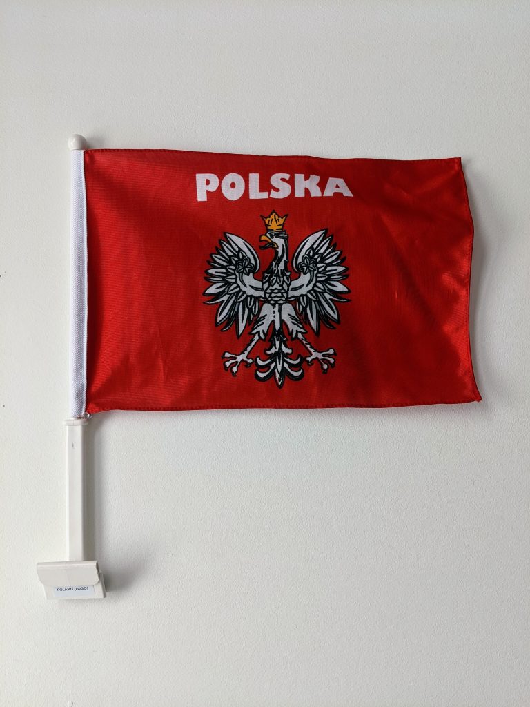 Poland LOGO Car Flag - Flag Matrix