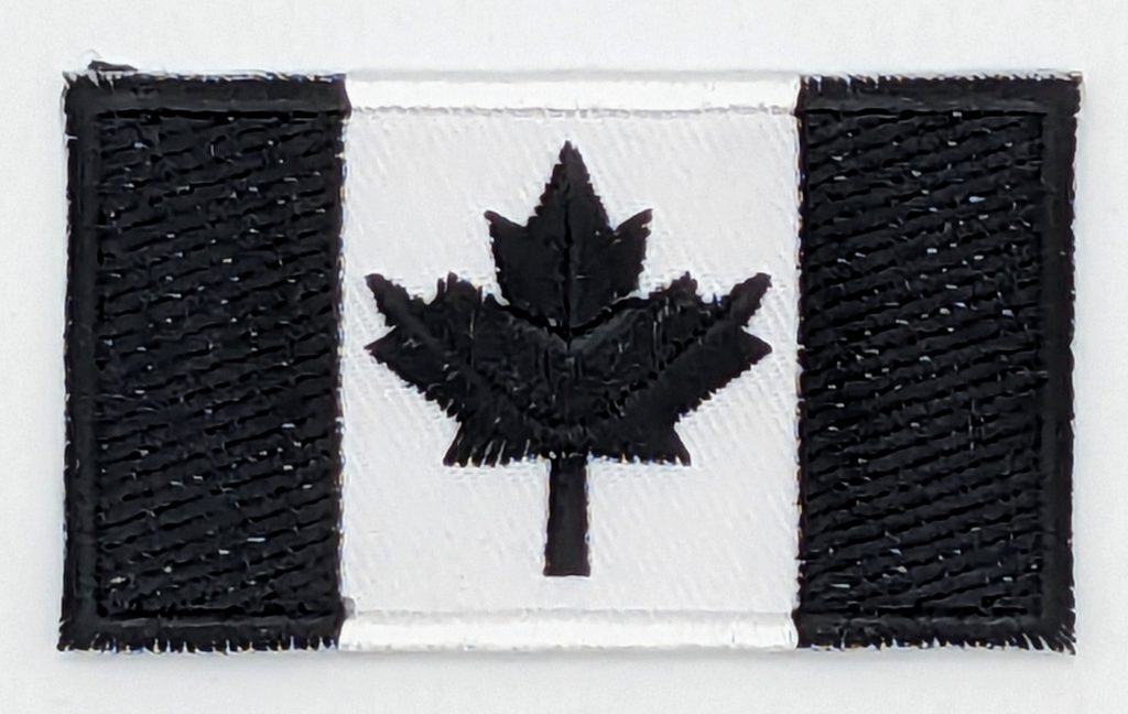 Canada Flag Patch (Black) - Flag Matrix