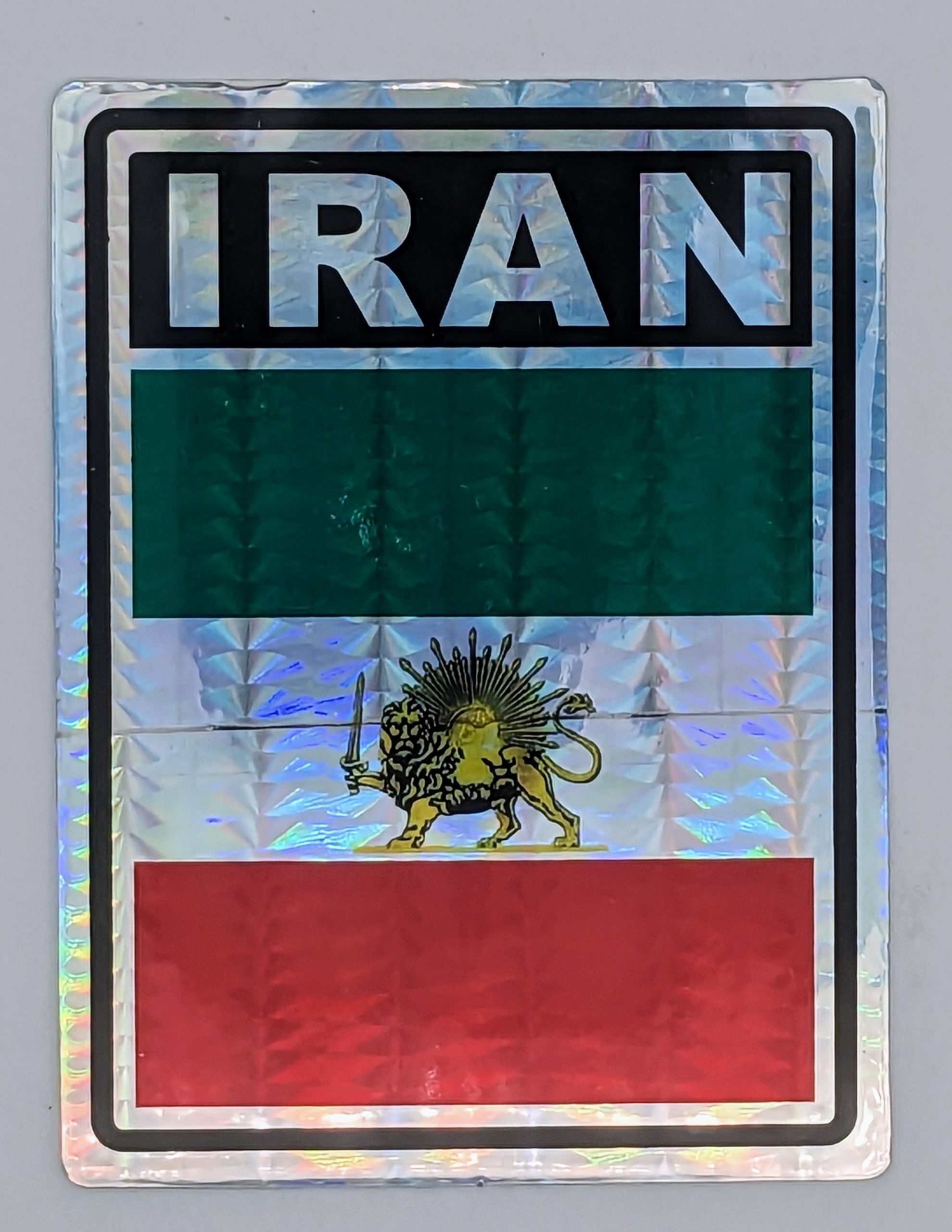 Iran w/ Lion 3×4 Sticker – Flag Matrix