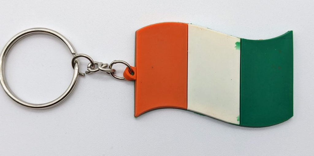Ivory Coast Flag keychain - Flag Matrix