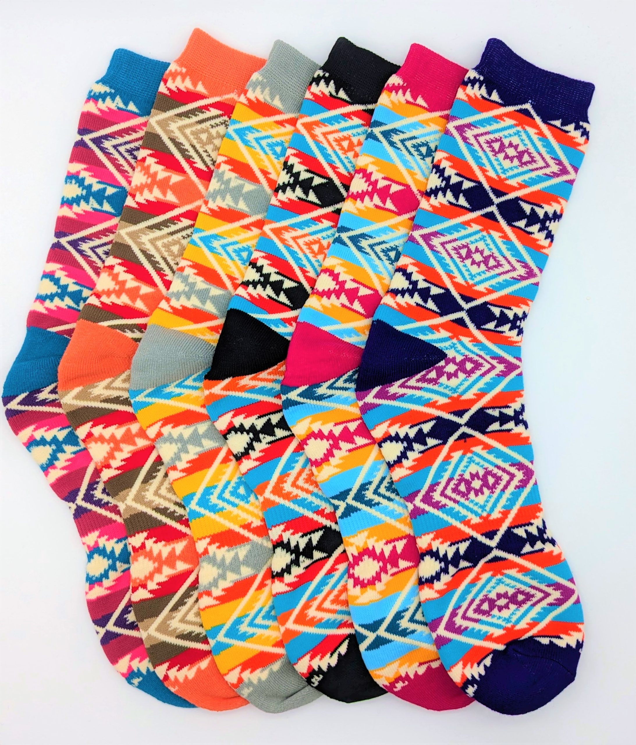Native Socks - Maiz Pueblo Design - Flag Matrix