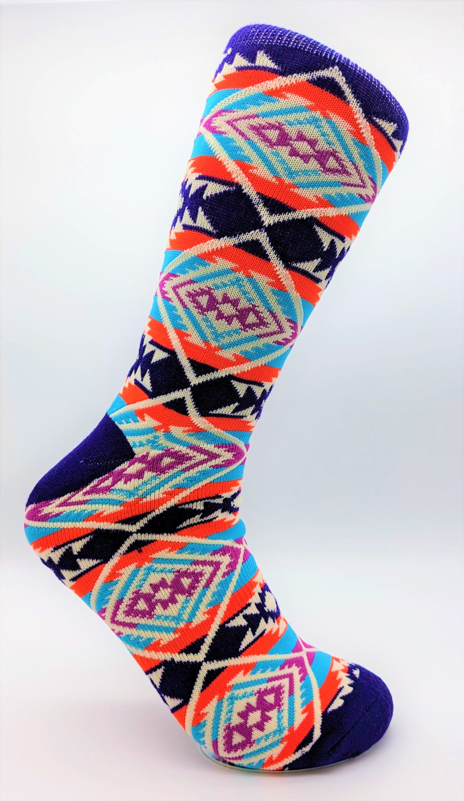 Native Socks - Maiz Pueblo Design - Flag Matrix