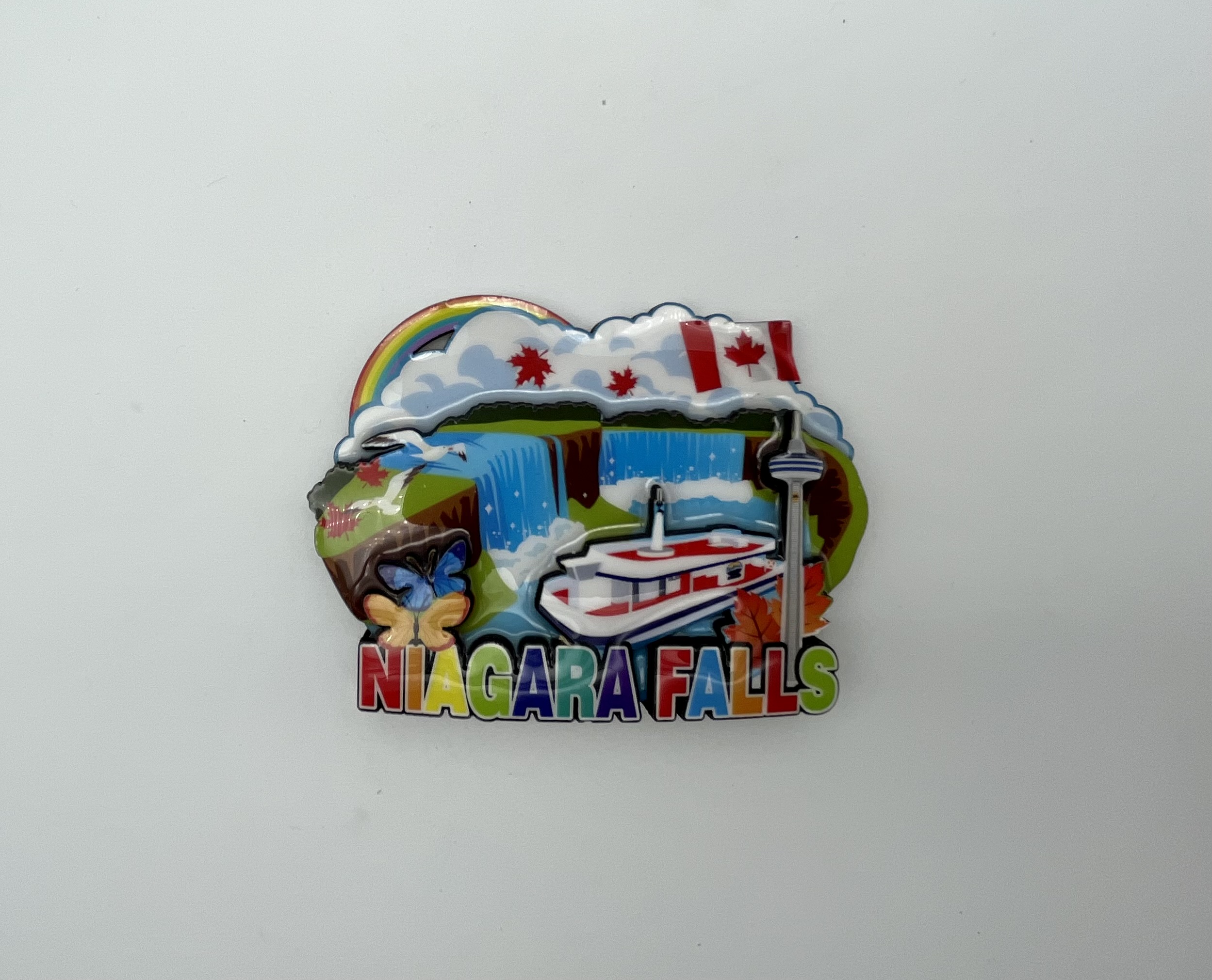 Niagara Falls Ferry and Tower Magnet - Flag Matrix