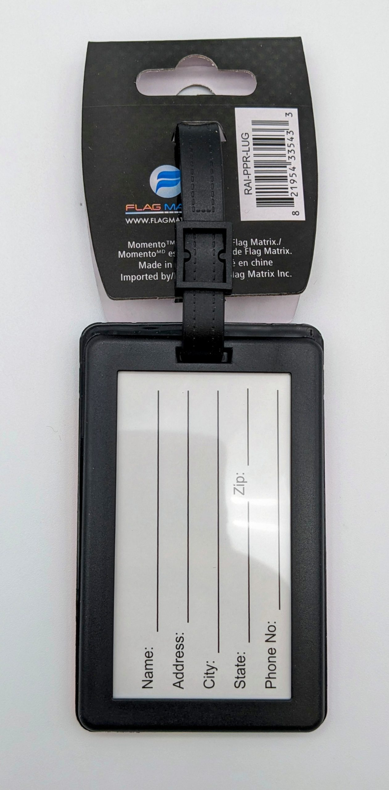 Progress Pride Luggage Tag – Flag Matrix