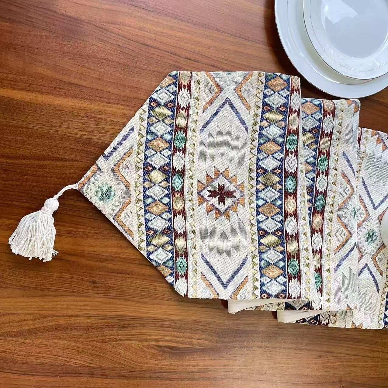 13"x60" Table Runner - Beige - Flag Matrix